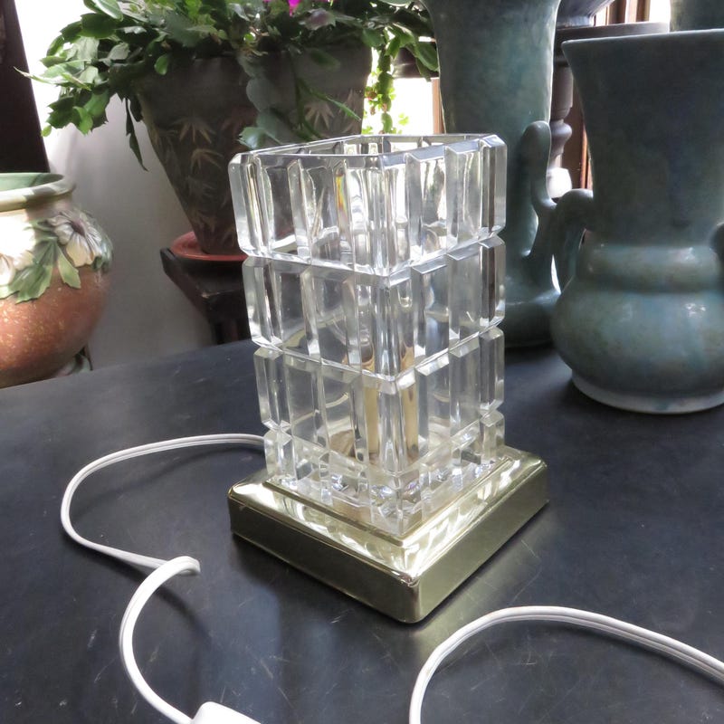 Glass Block Lamp - Etsy