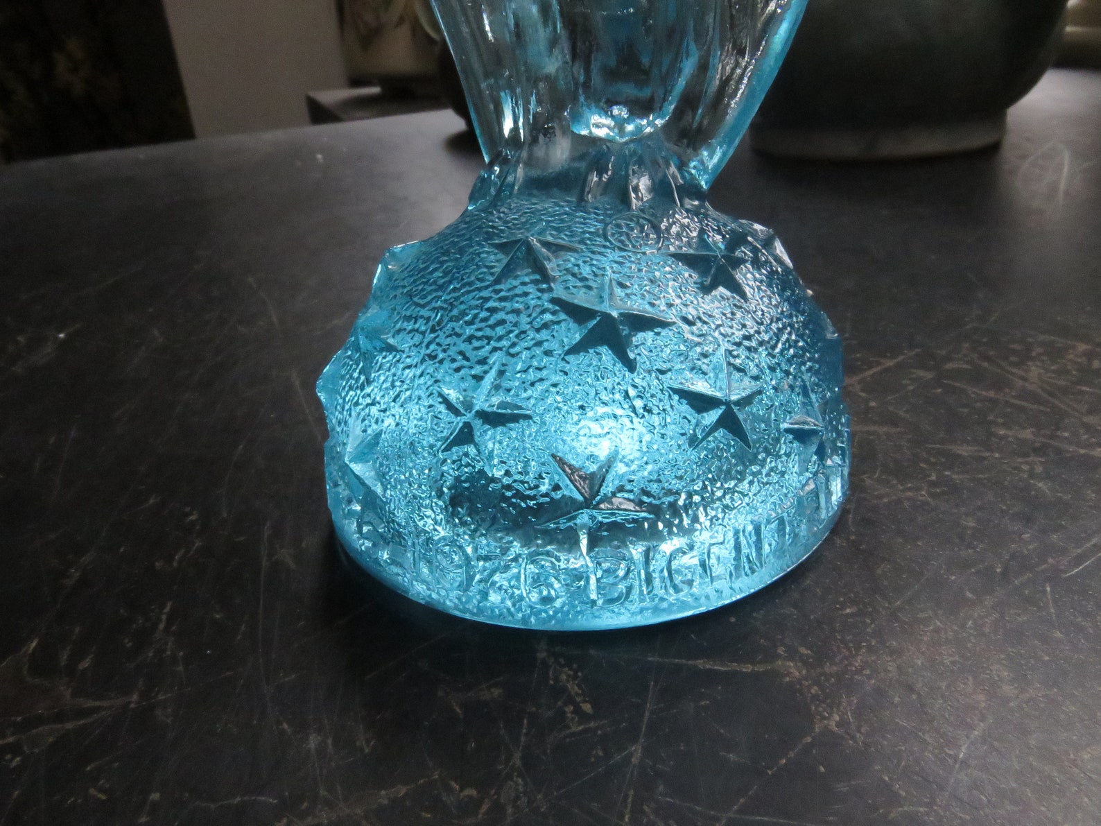 Vintage Summit Art Glass Bicentennial Blue Eagle Paperweight Figure ...