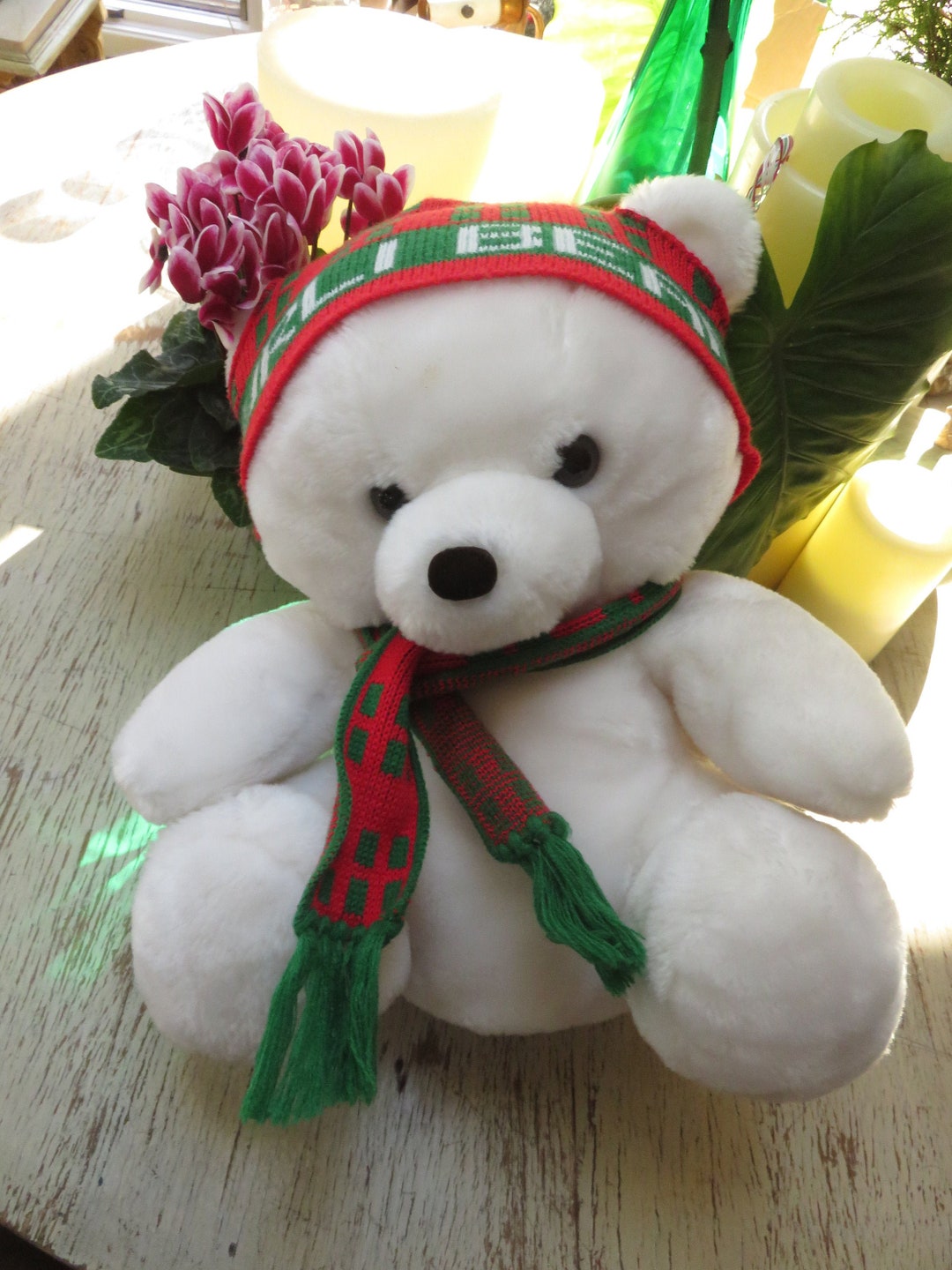 Vintage Burli Bear Department Store Shop Christmas Stuffed Holiday Bear ...