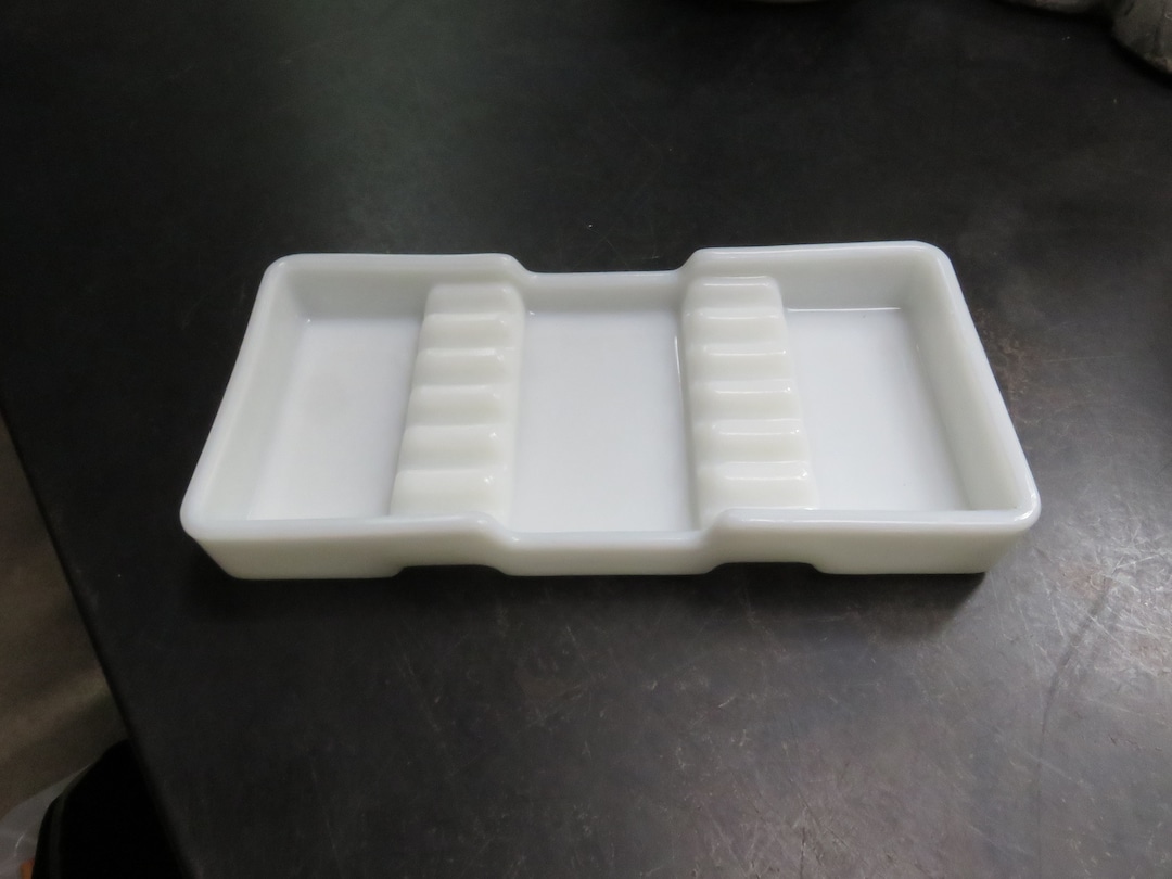 Vintage American Cabinet Co Milk Glass for Dental Scalers Explorers ...