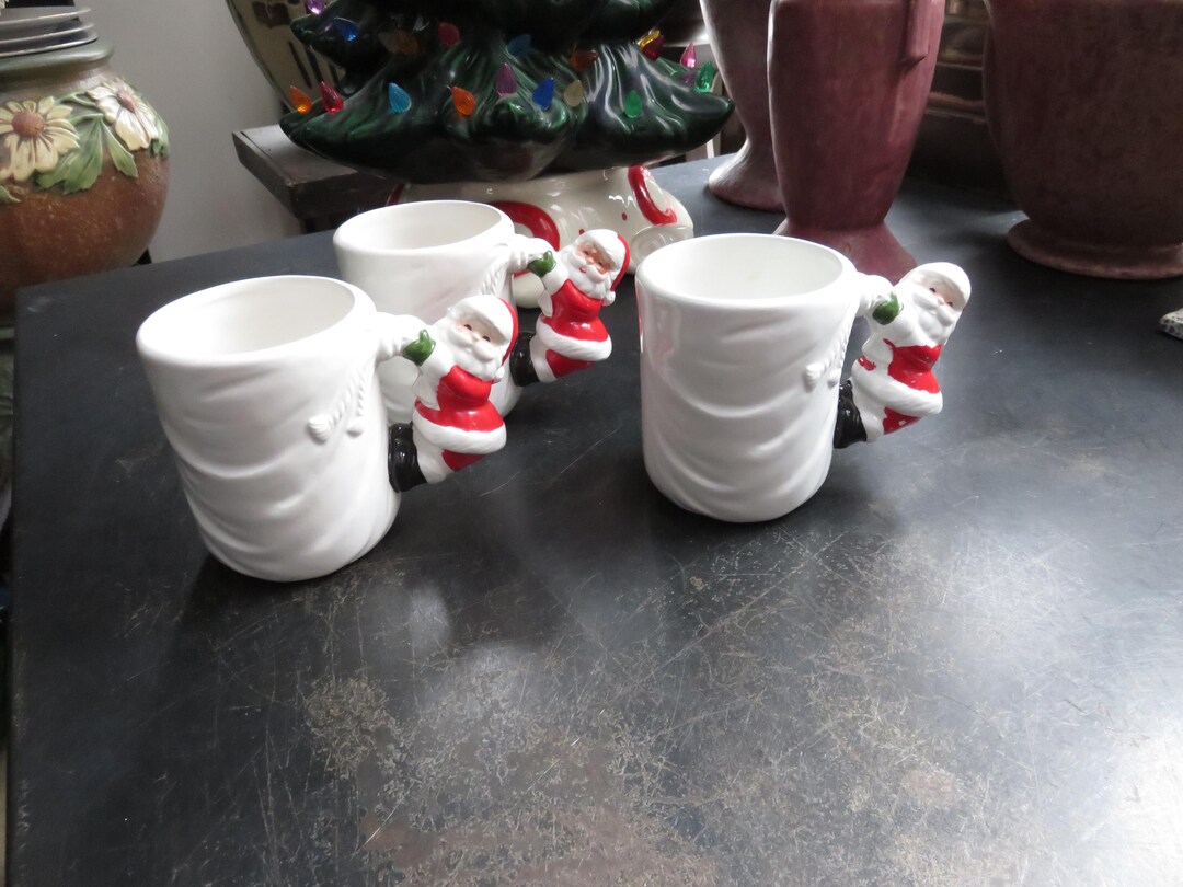 Vintage Lot of 3 Pier 1 Santa Sack Christmas Mugs - Etsy