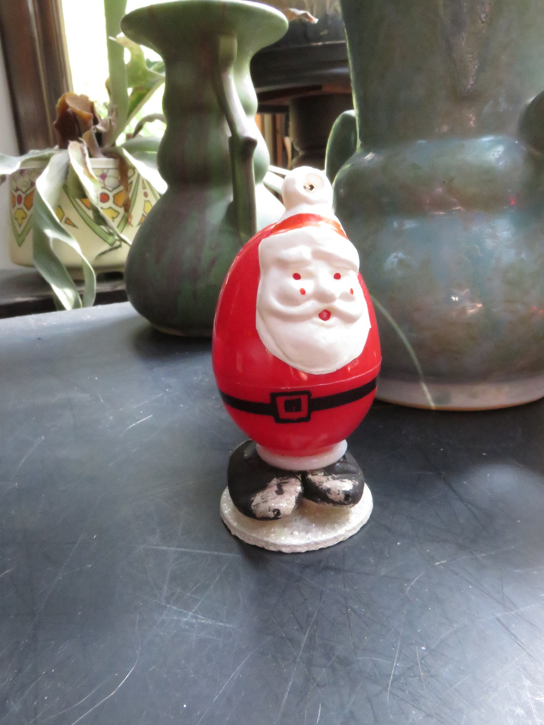 Vintage Made in France Santa Egg Plastic Spun Cotton General Wayne ...