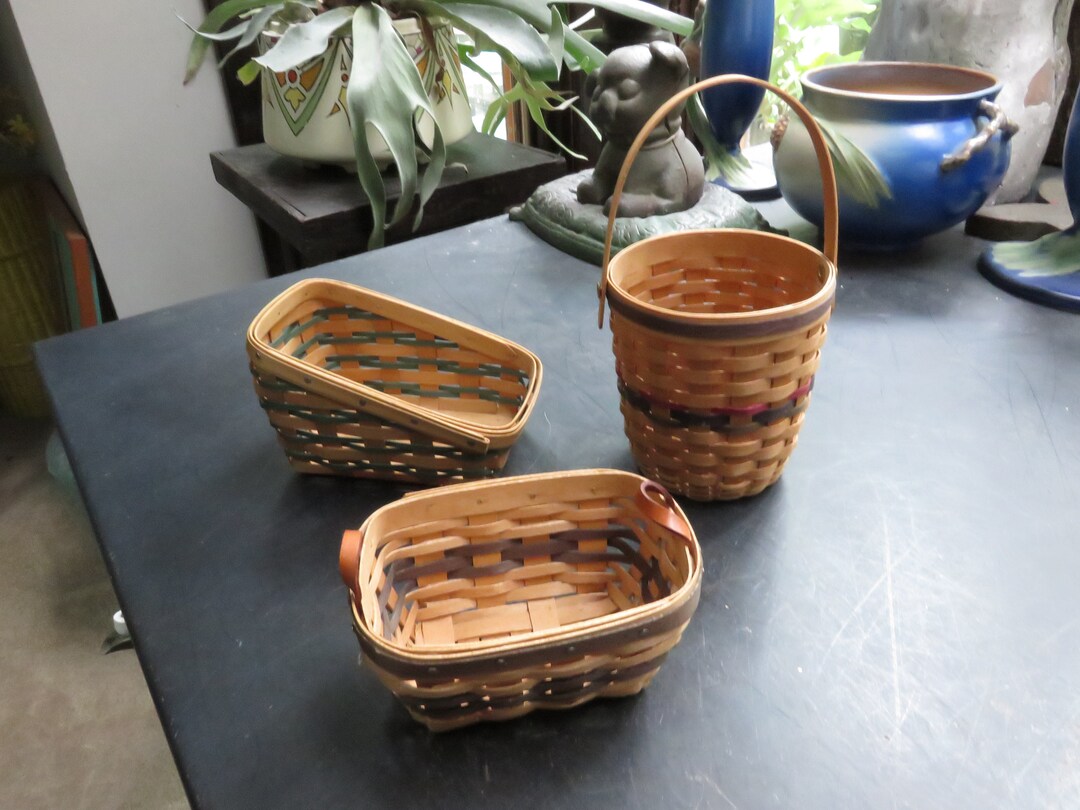 Vintage 1990's Maple Tree Lot of 3 Mini Baskets - Etsy
