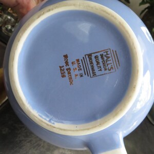 Vintage Hall Rose Parade Blue Water Pitcher - Etsy