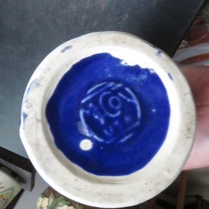 Vintage Mccoy Cobalt Blue Handled Ribbed Vase - Etsy