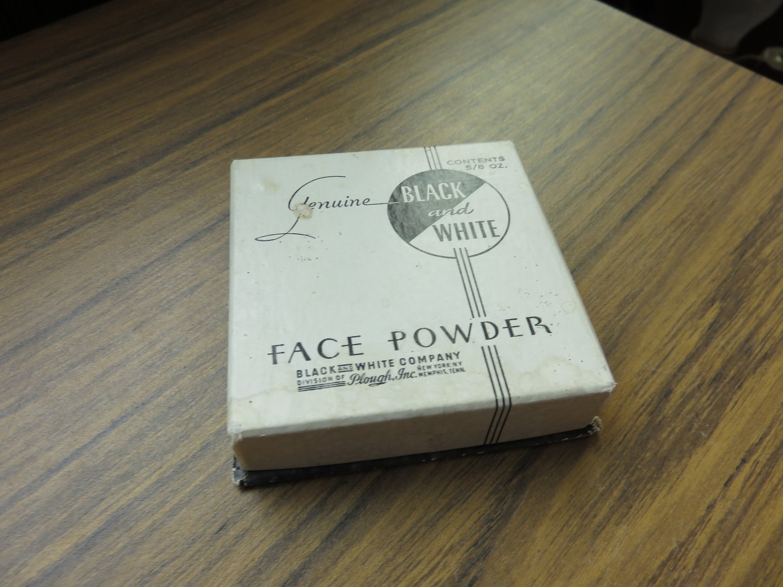 Vintage Genuine Black & White Face Powder Box 5/8 oz | Etsy