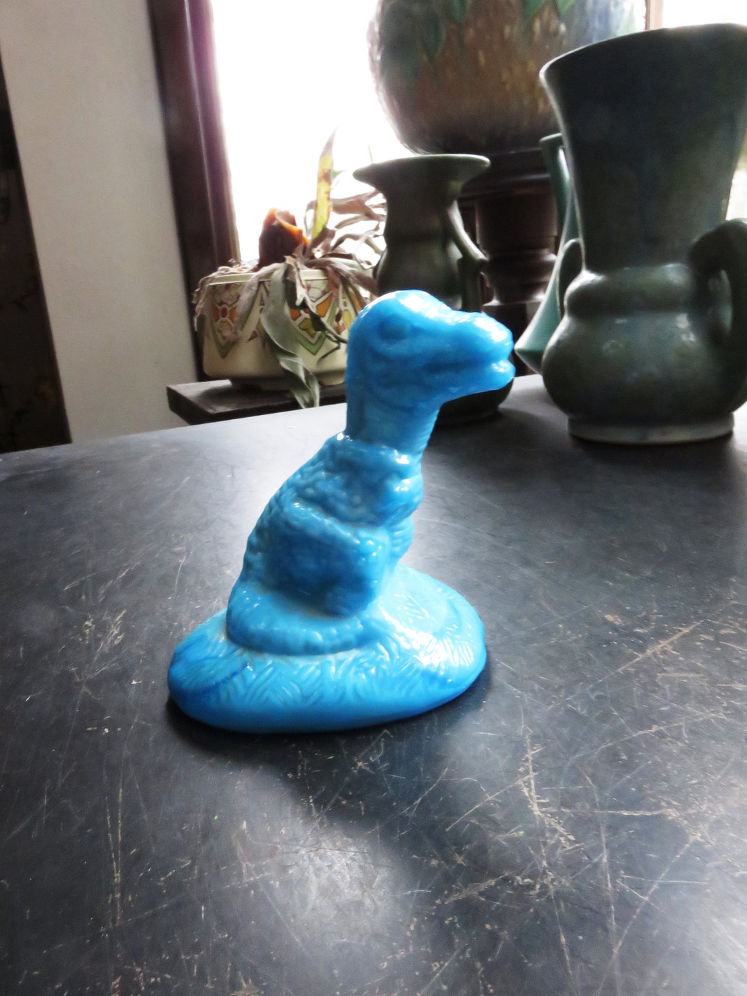 Vintage Boyd Dinosaur T Rex Slag Art Glass Figure - Etsy