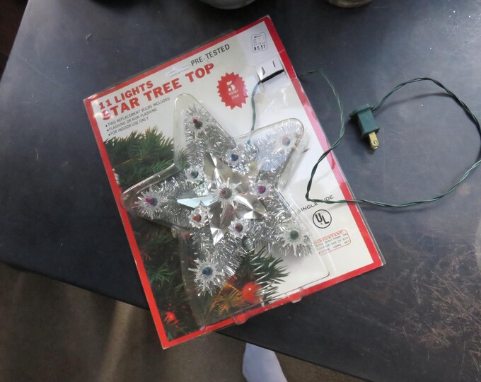 Vintage Kmart Star Christmas Tree Topper Light - Etsy