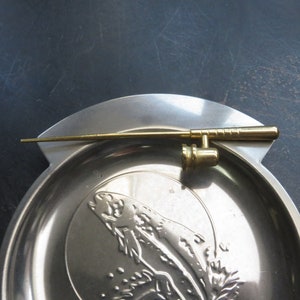 Vintage Chrome Fish Trinket Dish or Ashtray Fishing Pole Plate - Etsy