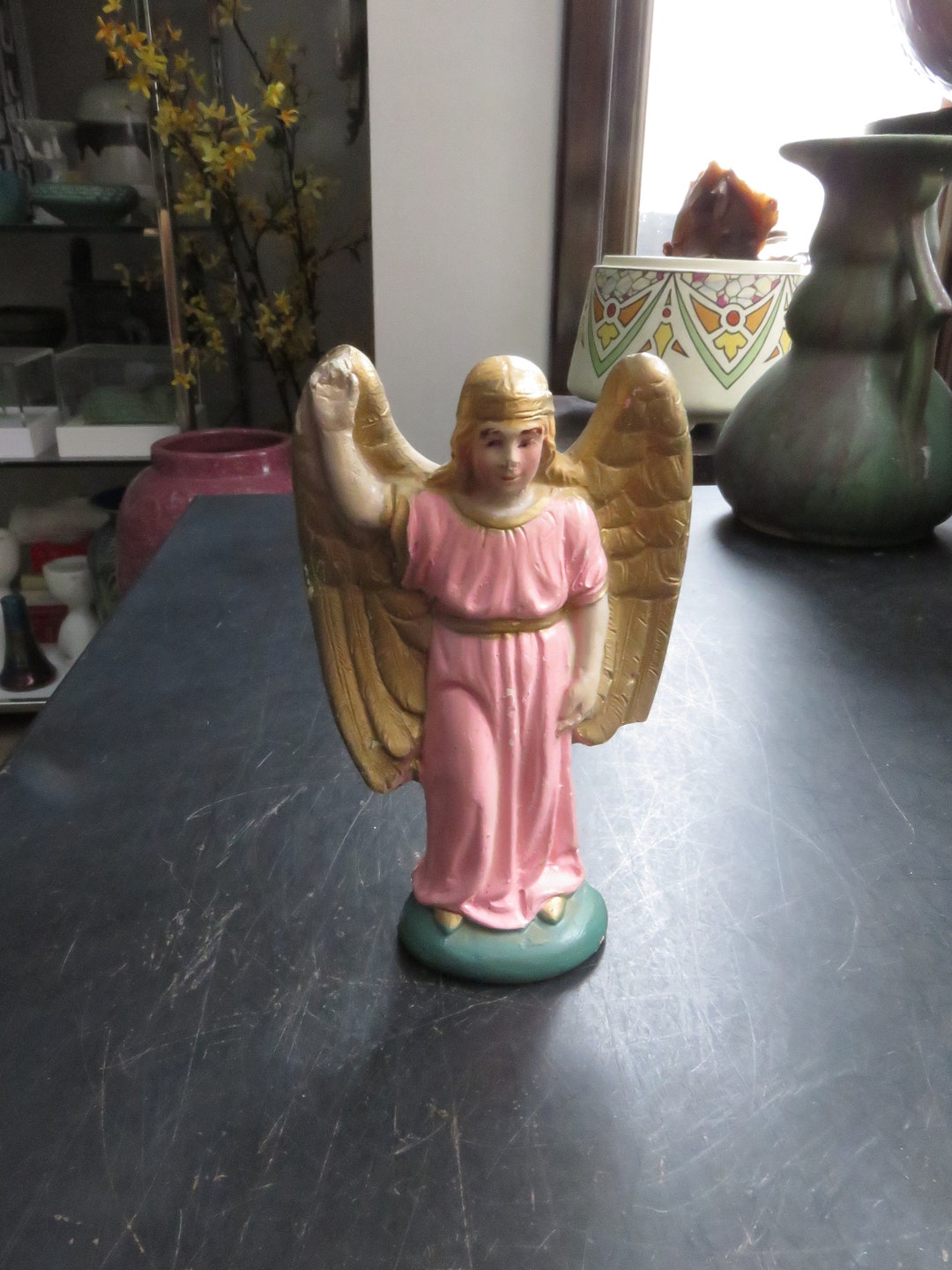 Vintage Angel Chalkware Figure Nativity Manger - Etsy