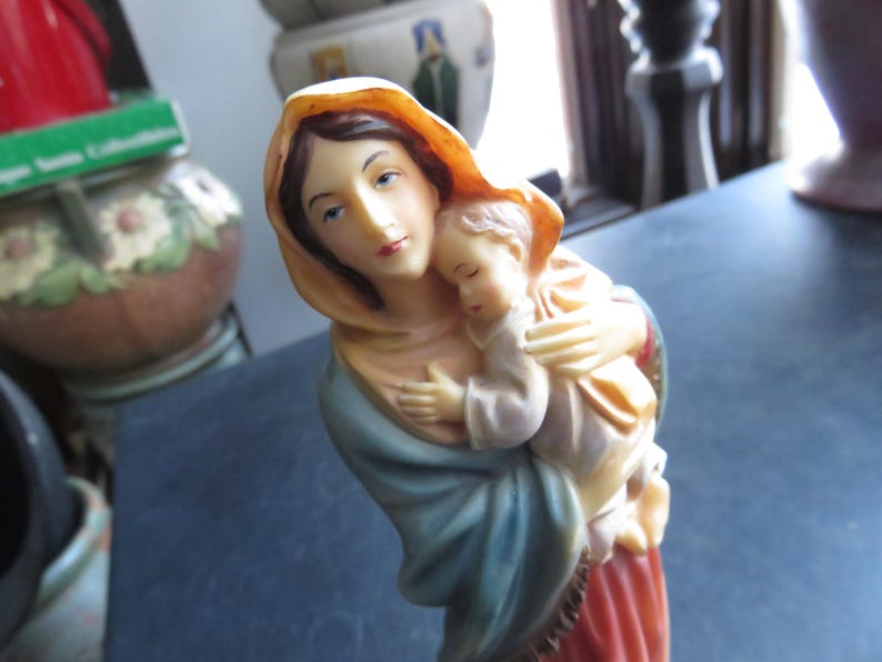 Vintage Demetz Classico VDF Madonna and Child Mary Figure - Etsy