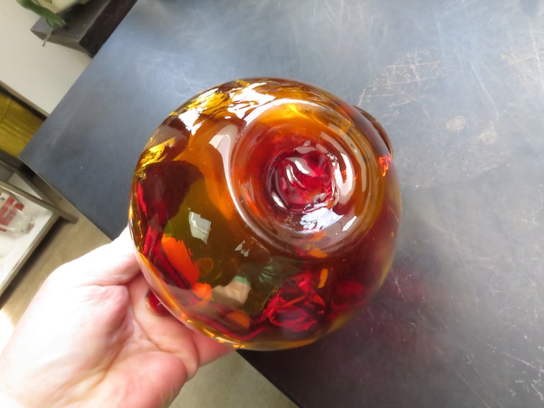 Vintage Blenko Red Amberina Art Glass Pitcher - Etsy