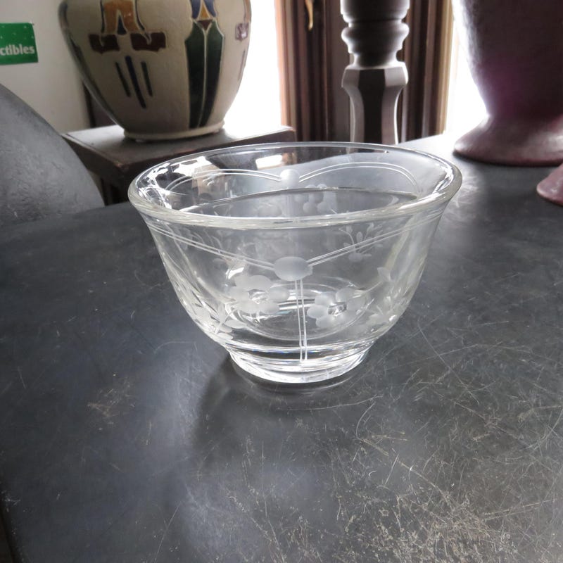 Vintage Glass Divided Bowl - Etsy