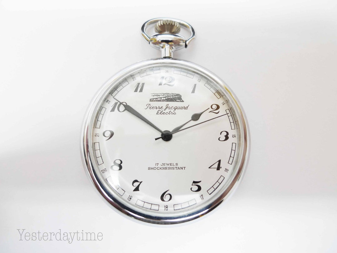 Pierre Jacquard Electra Railway Men's Open Face Pocket Watch 1960's ...