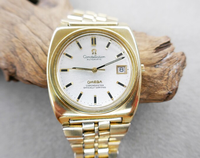 Omega Constellation Chronometer 1970's Men's Wristwatch Silver Date ...