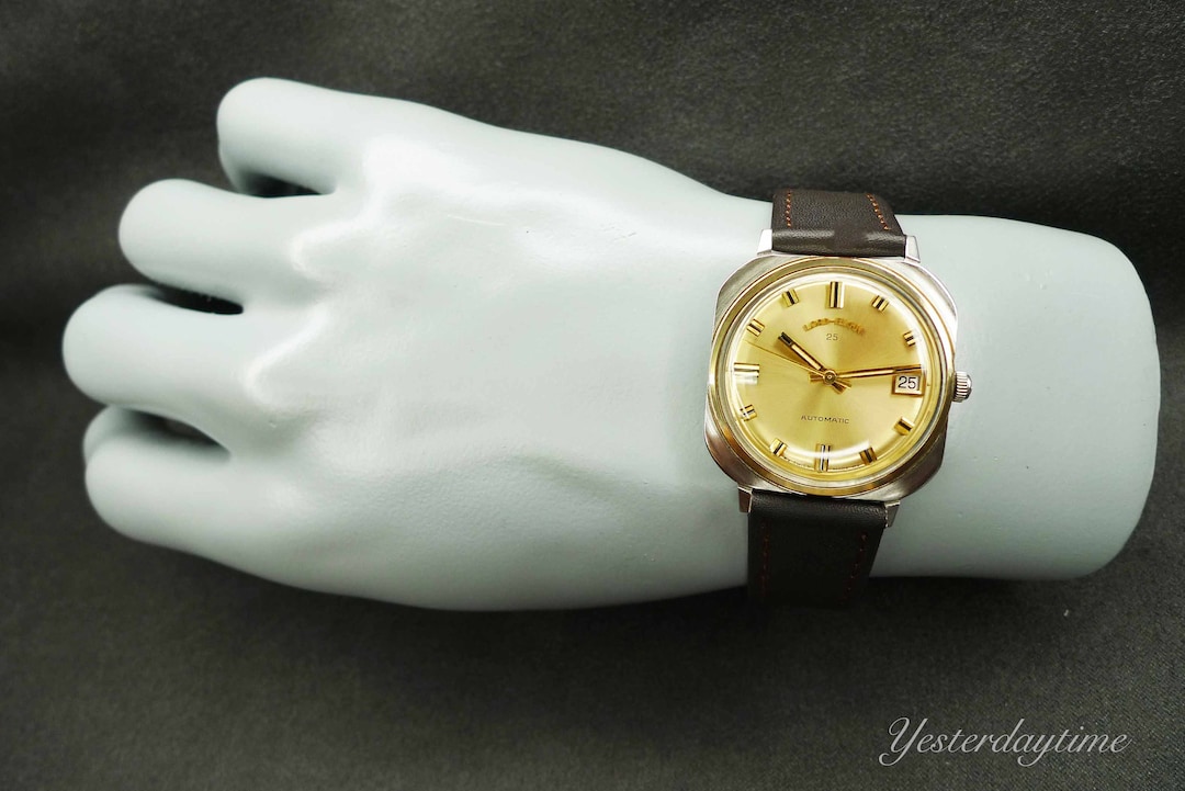 Lord Elgin 25 Jewel Gold Date Window Dial Gents 1950's Automatic Watch ...