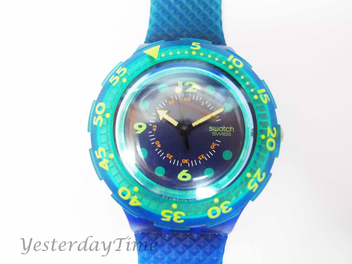 Swatch Blue Moon 1990 Swiss Made Quartz Watch | Etsy