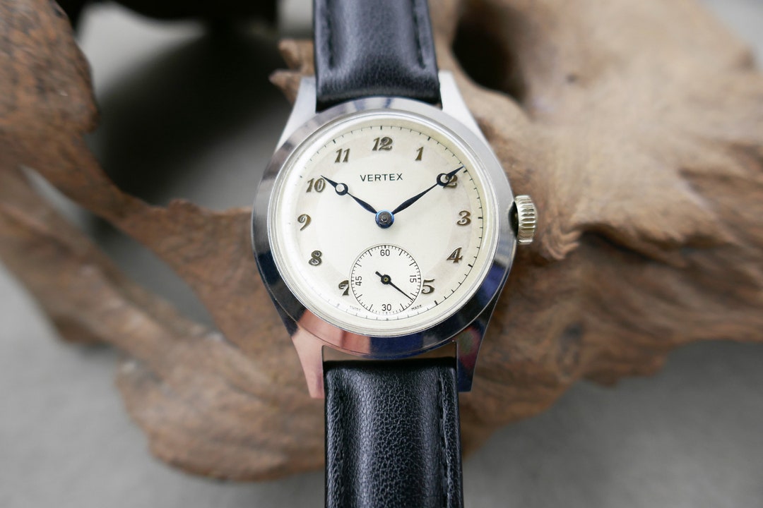 Vertex Revue 1950's Men's Watch Champaign Dial With 15 Jewel Swiss Made ...