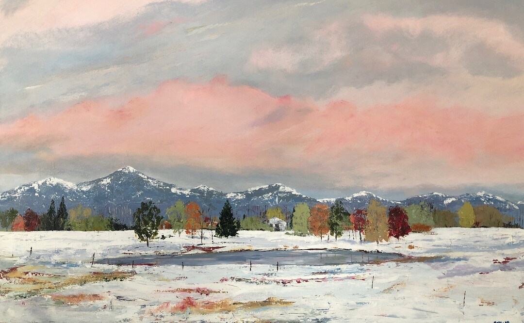 Winter Pond, Landscape Print, Giclee Fine Art Prints, Wall Art, James ...