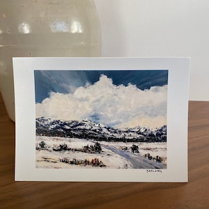 Art Greeting Card Winter Landscape All Occasion Cards - Etsy