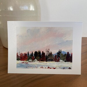 Art Greeting Card Winter Landscape All Occasion Cards | Etsy