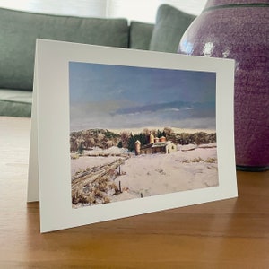 Art Greeting Card, Winter Landscape All Occasion Cards, Greeting Card ...
