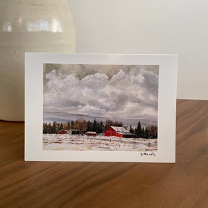 Art Greeting Card Winter Landscape All Occasion Cards - Etsy