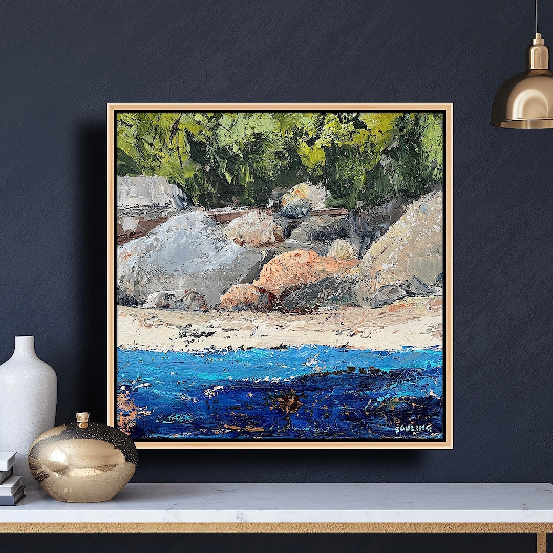 Rocky Shore, Original Landscape Painting, James Bohling Fine Art ...