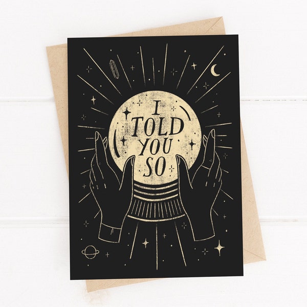 I Told You so Card - Etsy