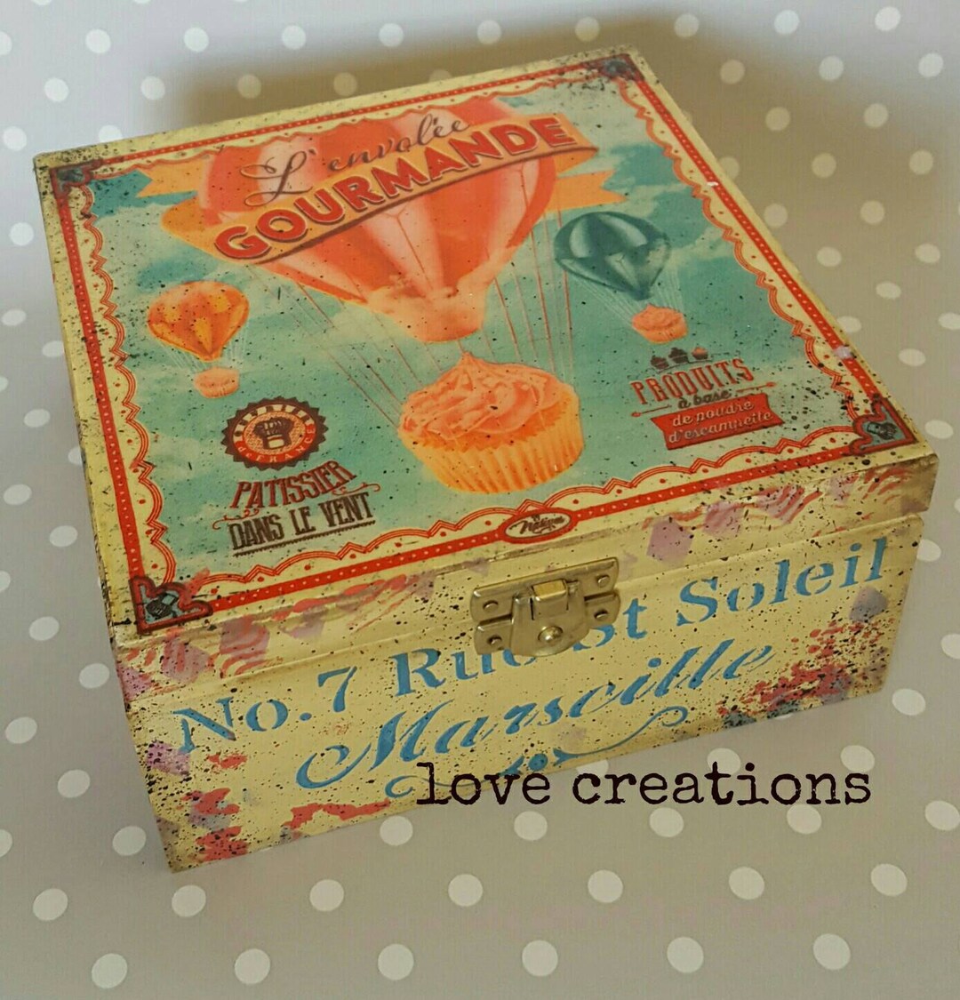 French Style Vintage Tea Box Wooden Tea Caddy Vintage Kitchen - Etsy