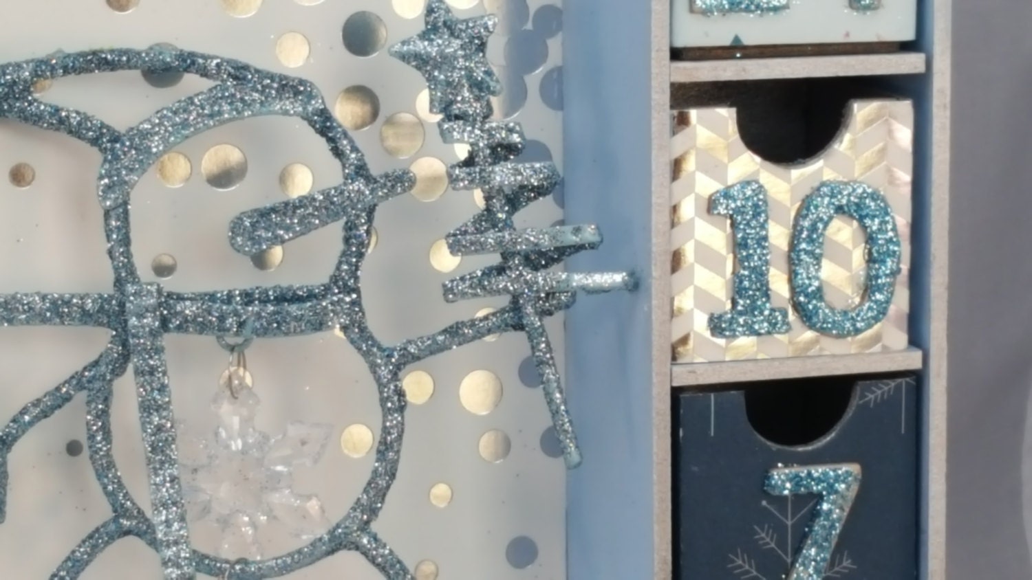 Silver and Blue Let It Snow Snowman Wooden Christmas Countdown / Advent ...