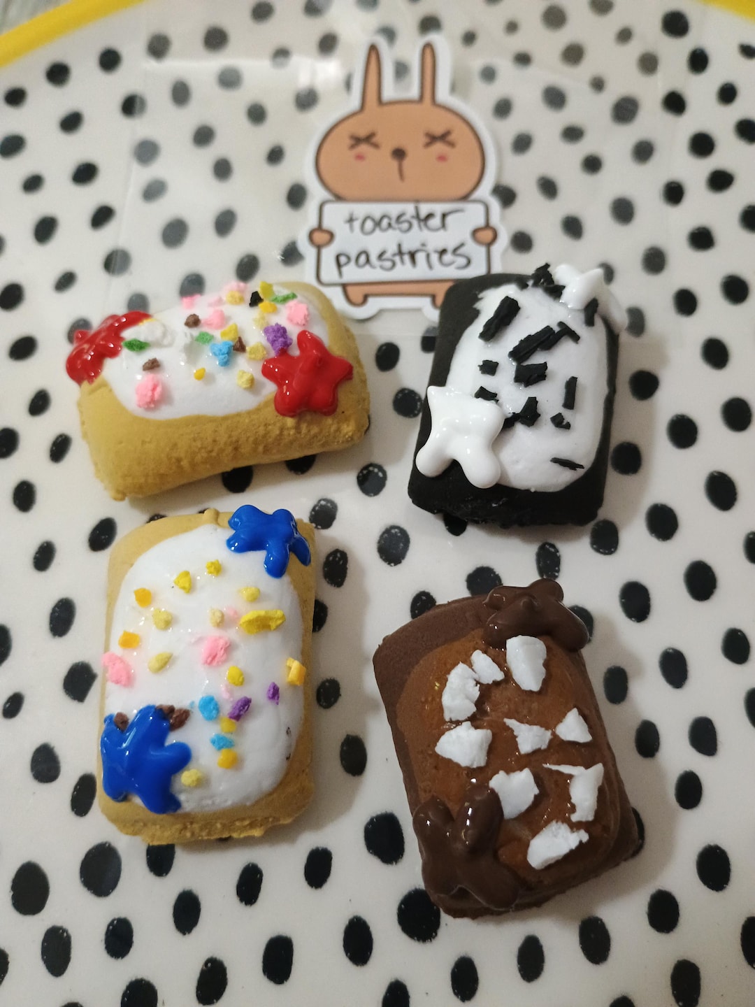 8pcs Clay Fake Mini Toaster Pastry for Crafting Slime Charms ...