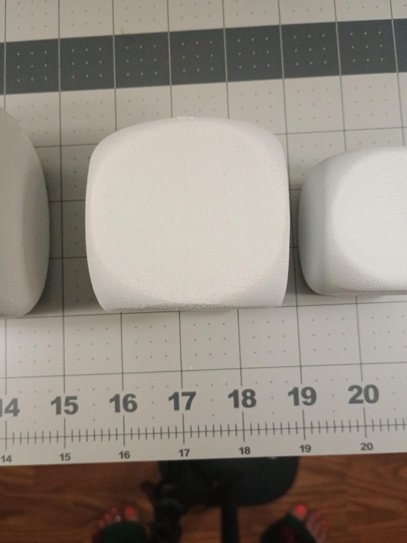 3 SIZES AVAILABLE White Foam Dice / Dense Cuttable Craft Foam / Rounded ...