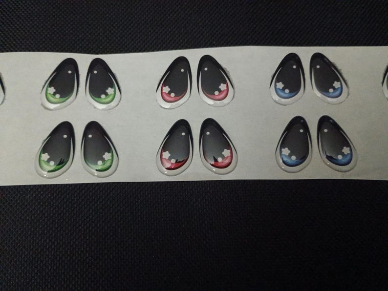 RBC#4 / MULTIPLE SIZES Available / Resin Eyes for Clay / Ribbon Branch ...
