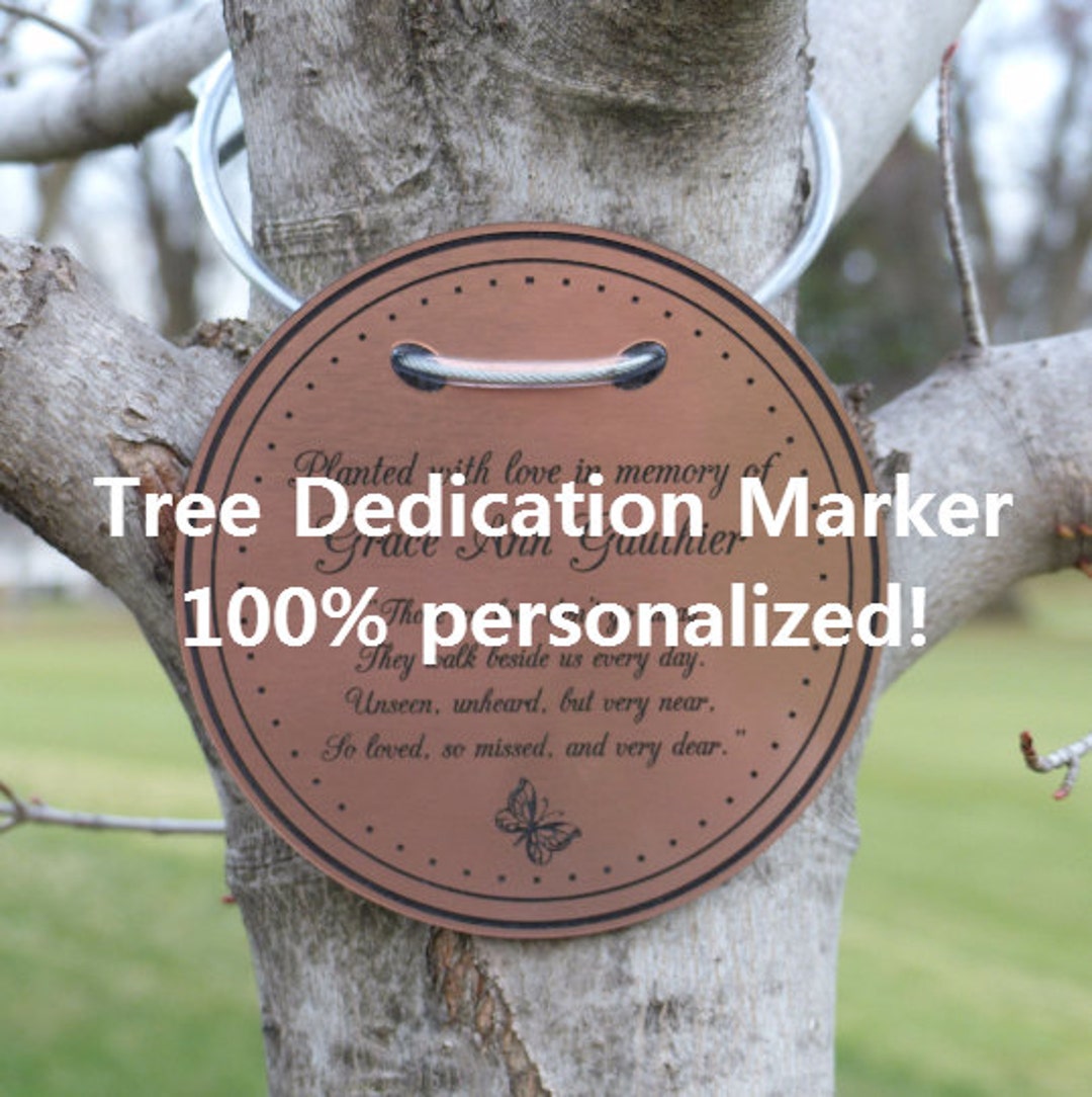 Earth Day Gifts, Tree Charm™ - Round / Personalized. Tree Plaque, Tree ...