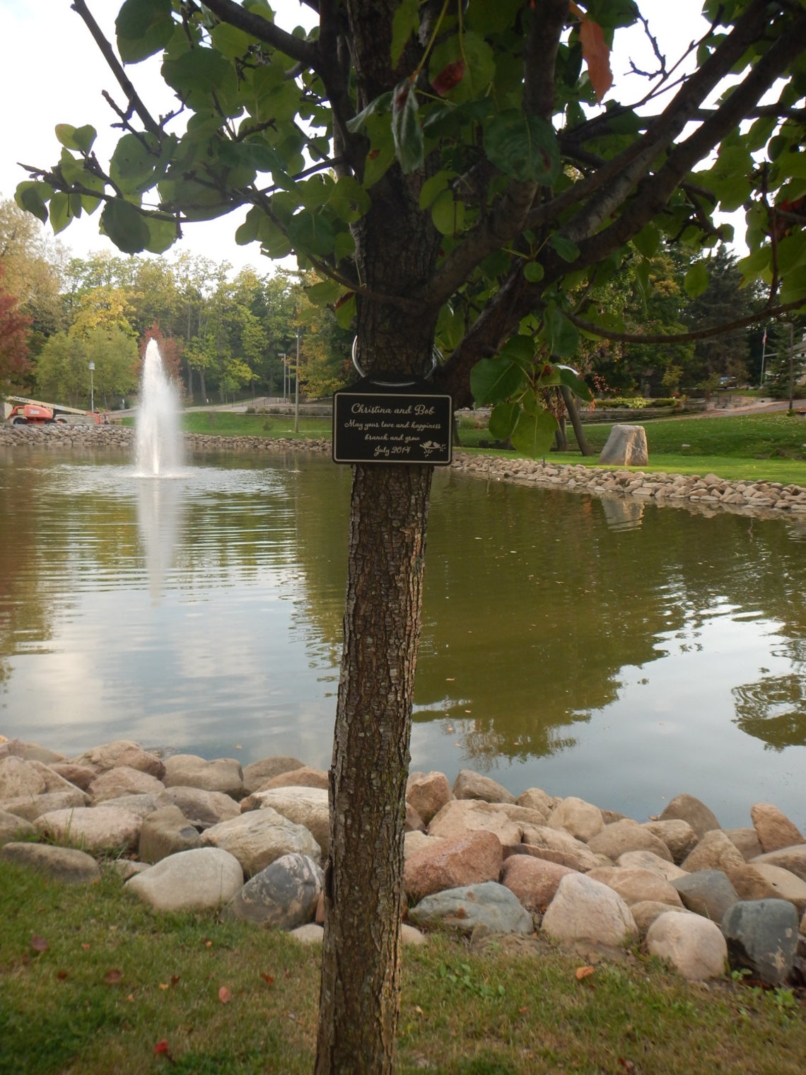 Tree Charm Tree Dedication Marker, Custom Tree Marker, Personalized ...