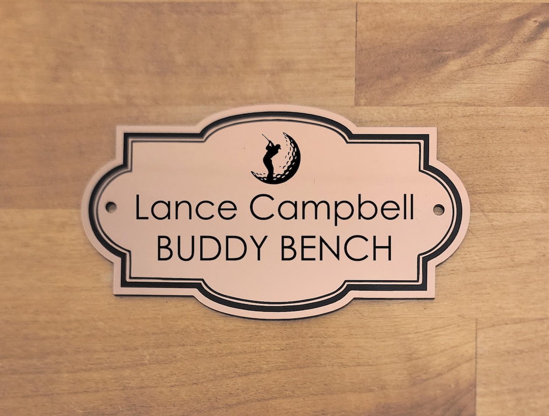 Golf Course Memorial Garden Bench Marker, Private Country Club, Golfer ...