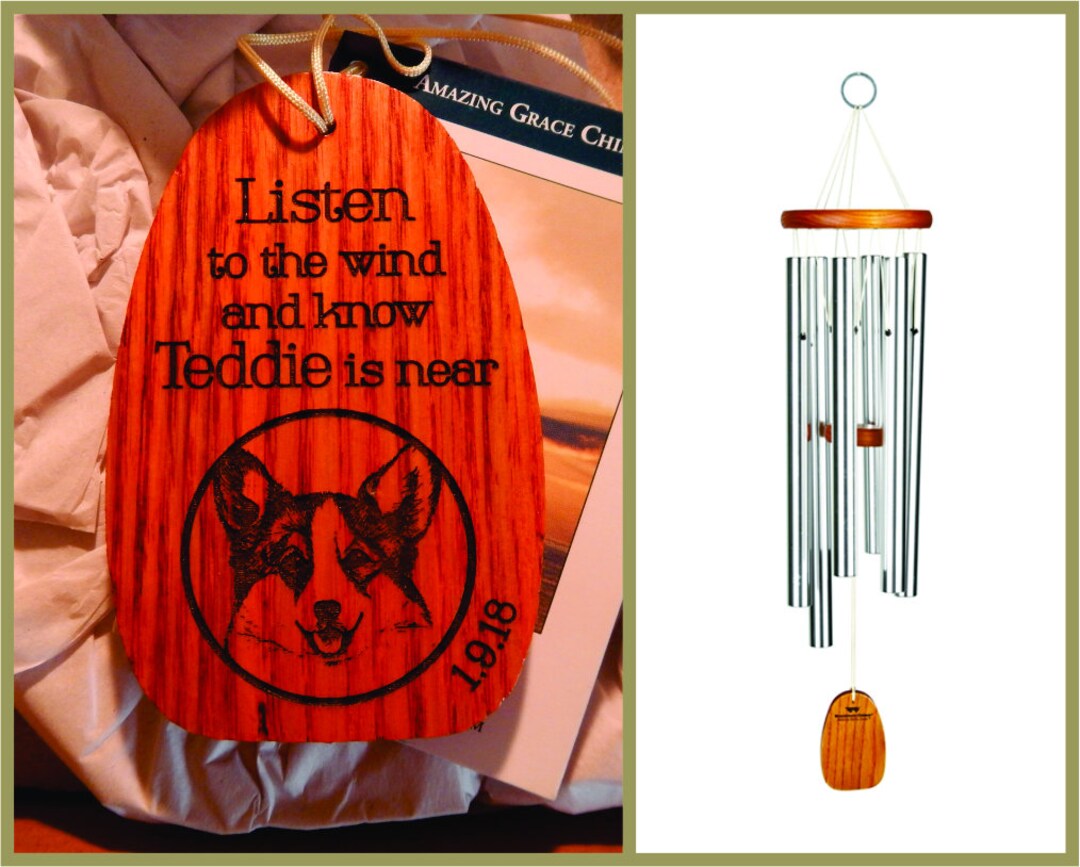 Personalized Wind Chimes, Corgi Dog, Can Be Any Breed Specific, Dog ...