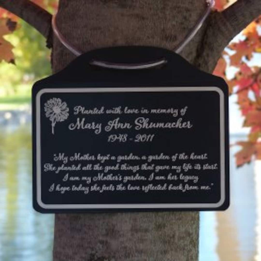 Loss of Mother Custom Tree Dedication Marker, Custom Tree Marker ...
