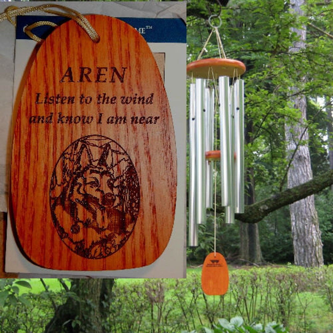 German Shepherd Wind Chimes, Dog Loss Sympathy Gift, Shepherd Dog ...