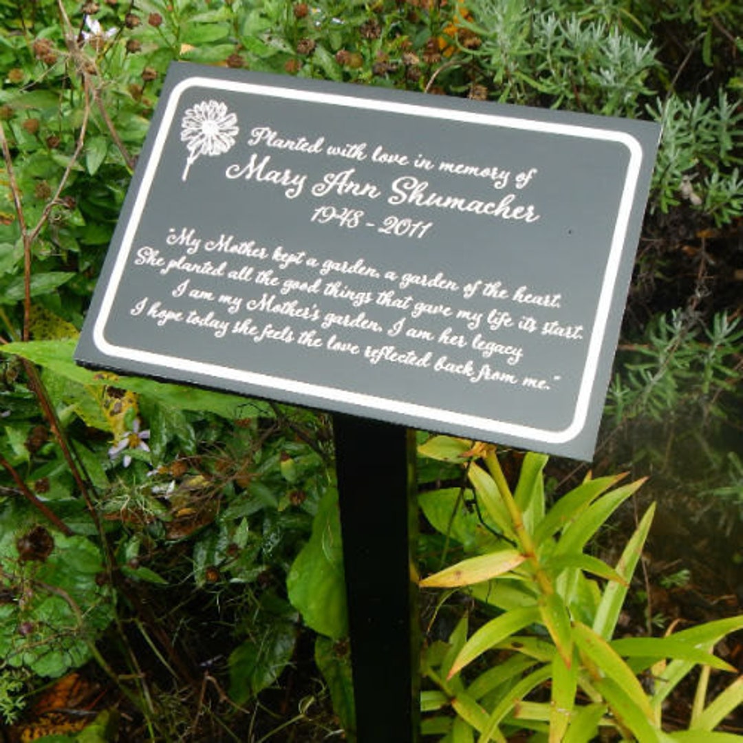 Mother's Legacy Tree And/or Garden Dedication Marker - Personalized ...