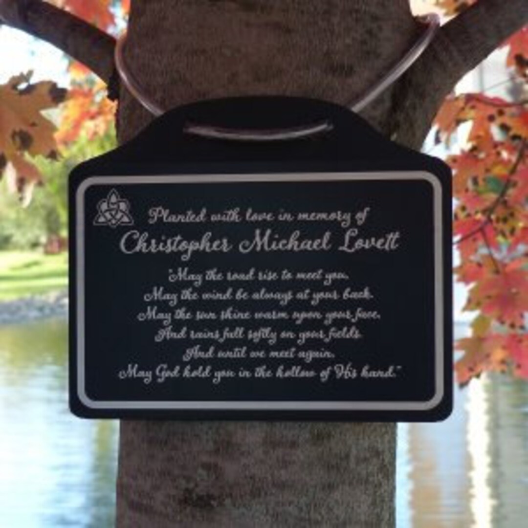 Irish Blessing Tree Dedication Marker, Custom Tree Plaque, Personalized ...
