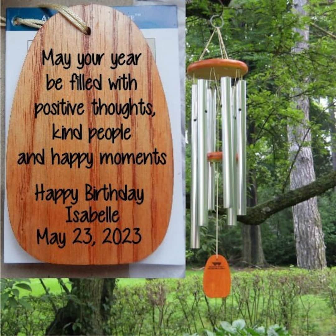 Birthday Wind Chimes Personalized, Birthday Gift for Her, Birthday Gift ...