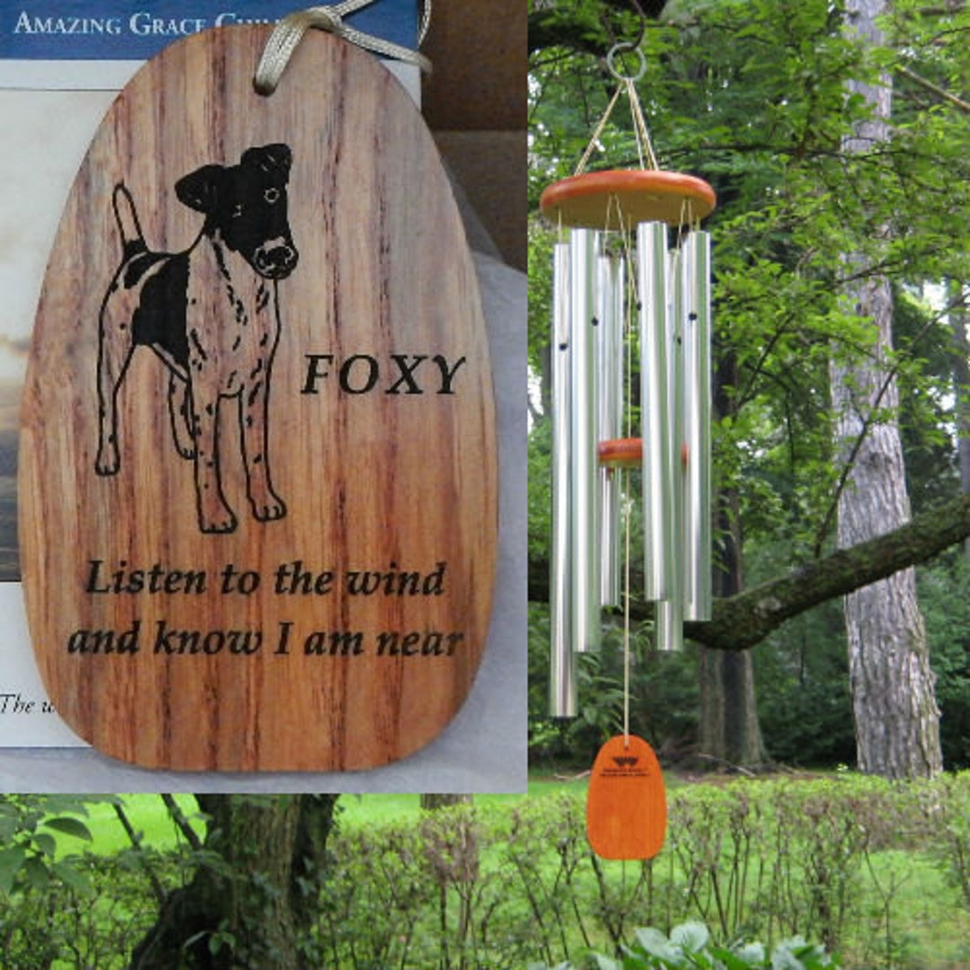 Jack Russell Sympathy Wind Chimes, Gift for Loss Dog, Personalized Dog ...