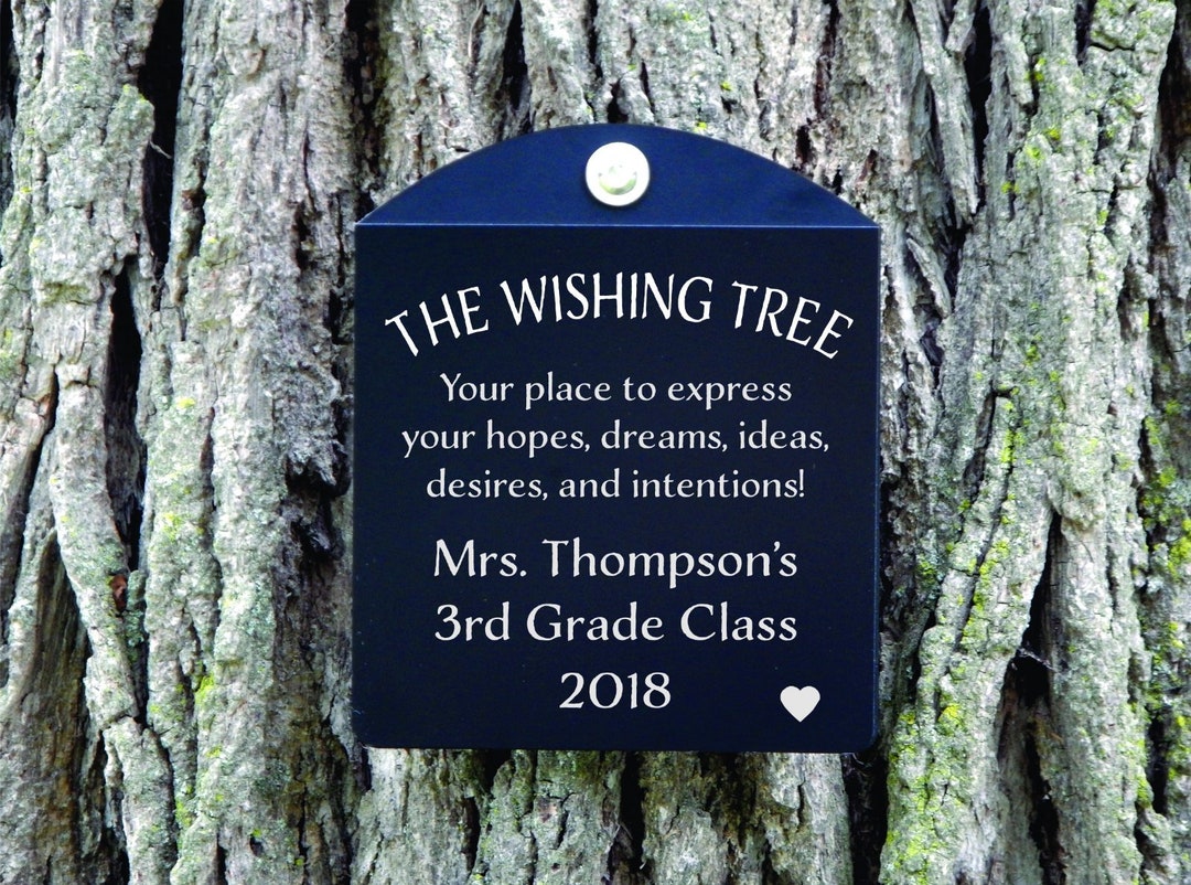 The Wishing Tree, Personalized Tree Plaque for Elementary School, Tree ...