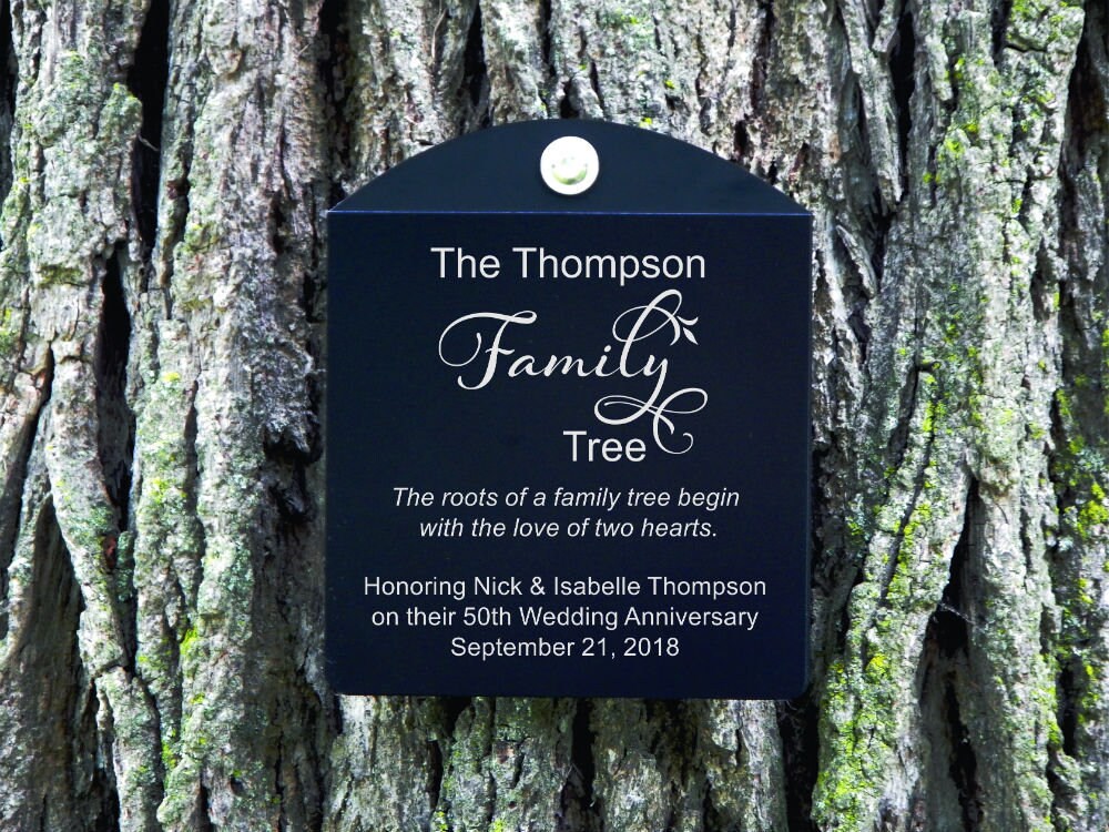 Personalized Tree Plaque for Big Tree, Large Tree, Memorial Tree Tag ...