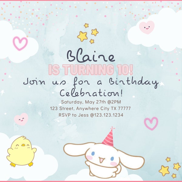 Cinnamon Roll Invitation - Etsy UK