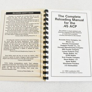 The Complete Relaoding Manual for the .45 ACP Loadbooks 1990 Spiral ...