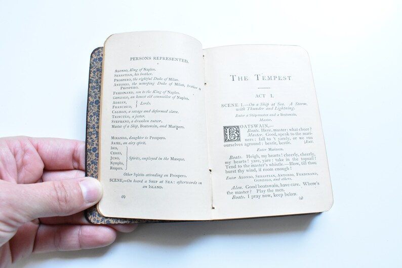 Antique 8 Volume Leather Miniature Handy Volume Shakespeare Set Hamlet ...