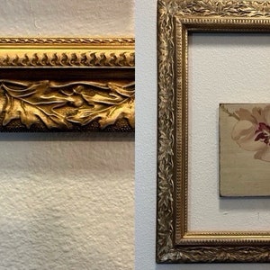 Rare Authentic Antique Oak Acorn Leaf Large Gold Wood Picture Frame Old ...
